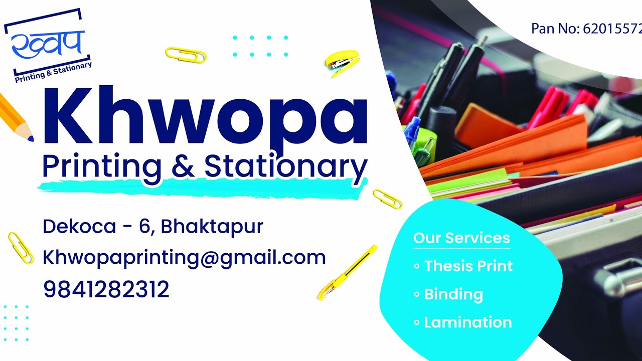 Khwopa Printing and Stationary - YouTube