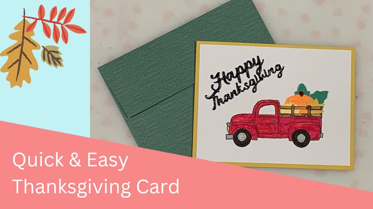 Make a Quick & Easy Thanksgiving Card to Celebrate the Season - YouTube