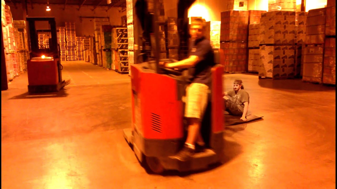 Warehouse Antics "Stacker fail" - YouTube