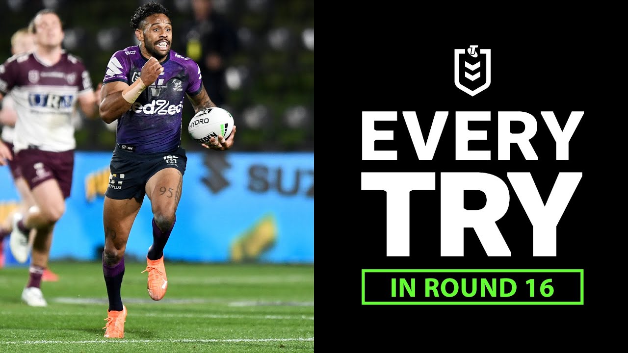 Every Try From Round 16 | NRL - YouTube