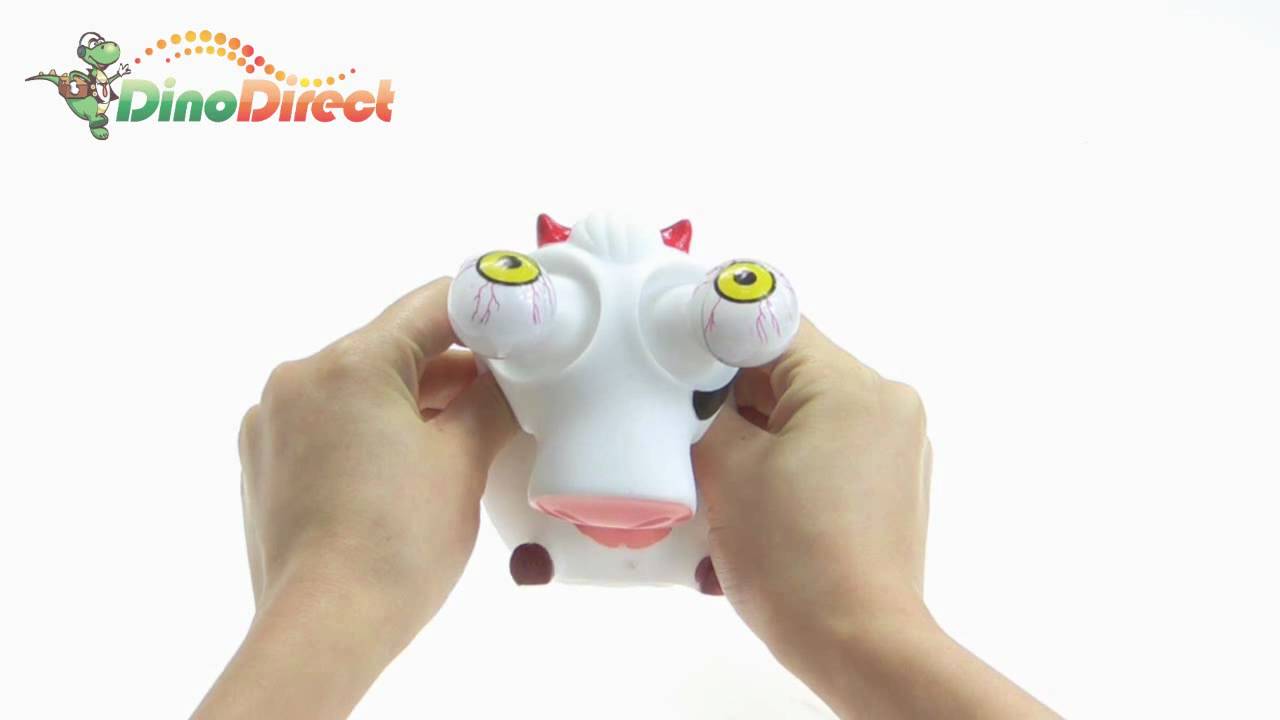 Stress Reliever Eye Popping Cow Relief Squeeze Toy - YouTube