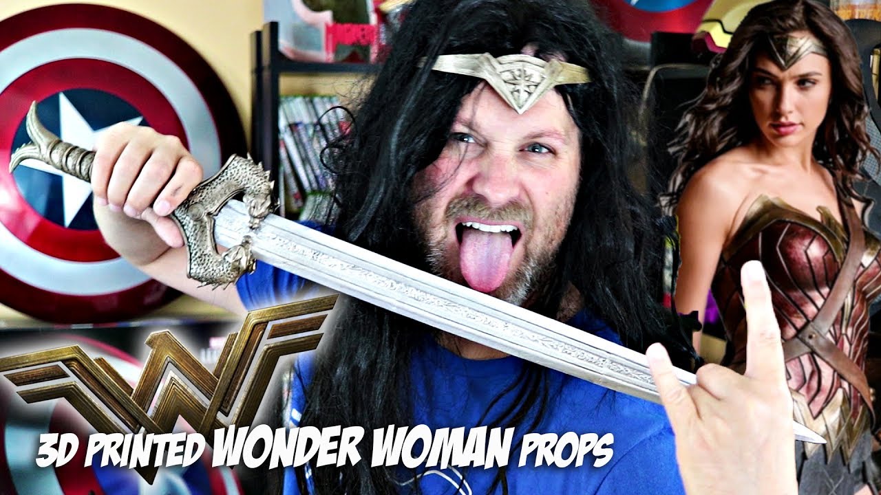 Wonder Woman 3D Printed Replica Props | God Killer Sword - YouTube