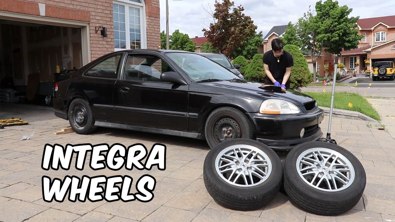 Integra Mesh Wheels for the EK Civic - YouTube