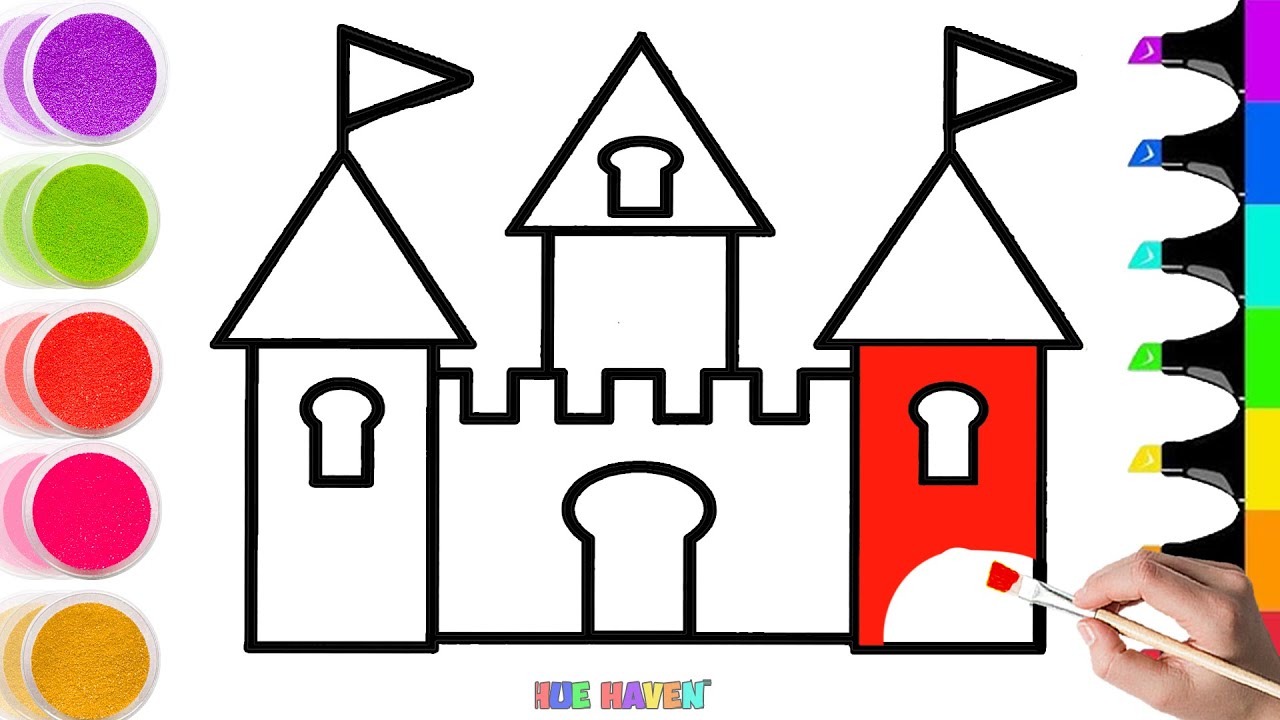 🏰How to Draw Castles In Fairy Tales | Easy Step By Step Tutorial #71 ...