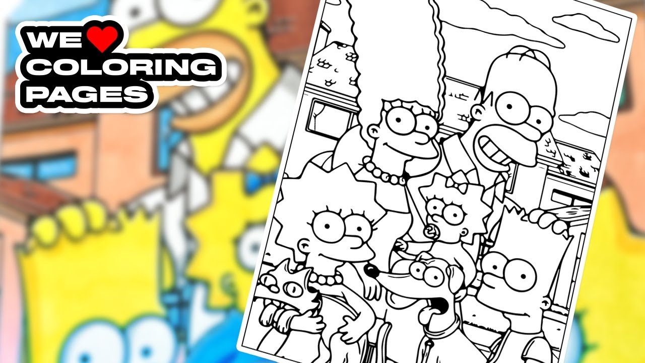 #47 The Simpsons Coloring Page | WE ️ COLORING PAGES - YouTube