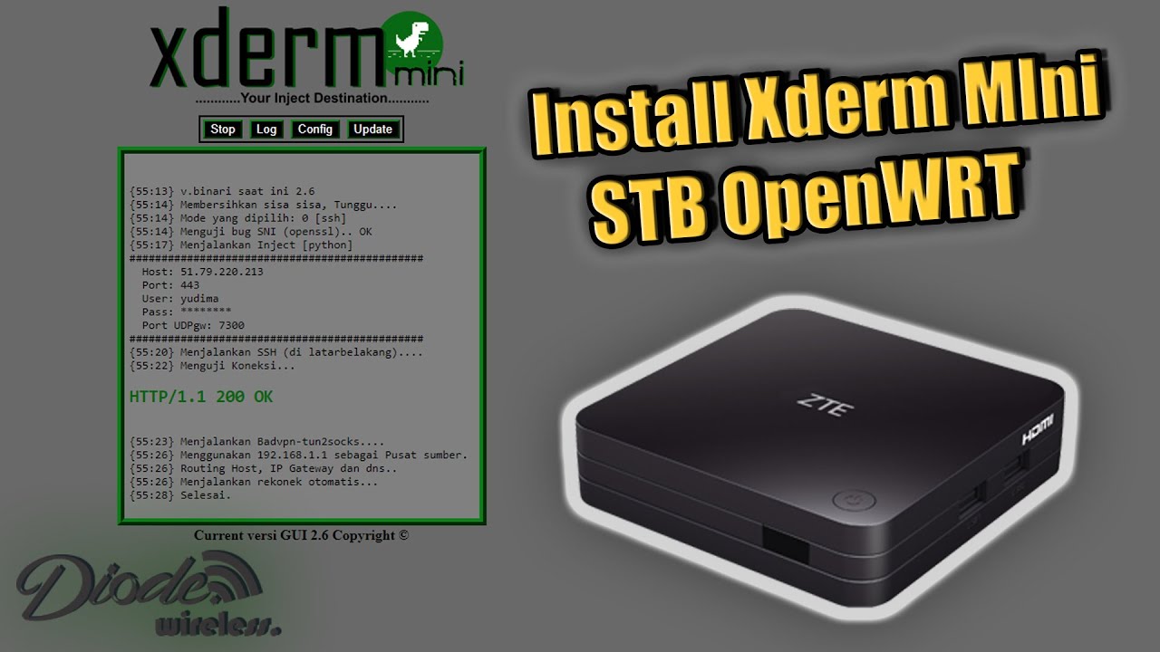 Install Xderm-Mini STB OpenWRT - YouTube
