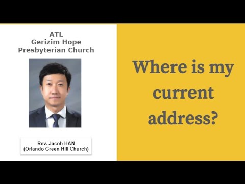 Where is my current address? - 10.24.2021 Lord's Day Service - YouTube