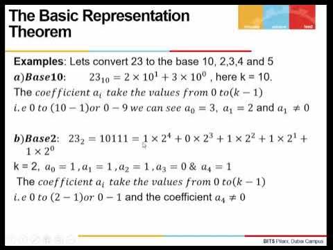 Basic Representation Theorem and Euclids Division Lemma - YouTube