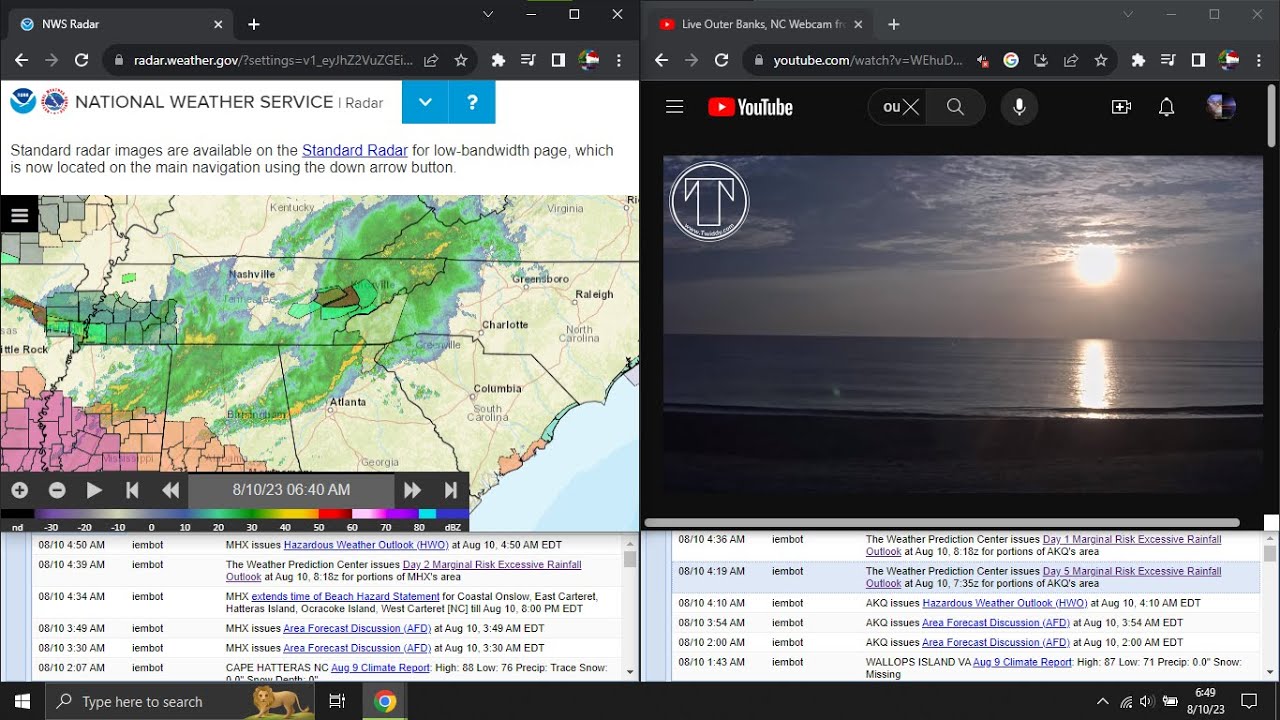 (Live) Slight Risk Event w/ 2 stations, live cam & NWS Radar | 8/10 ...