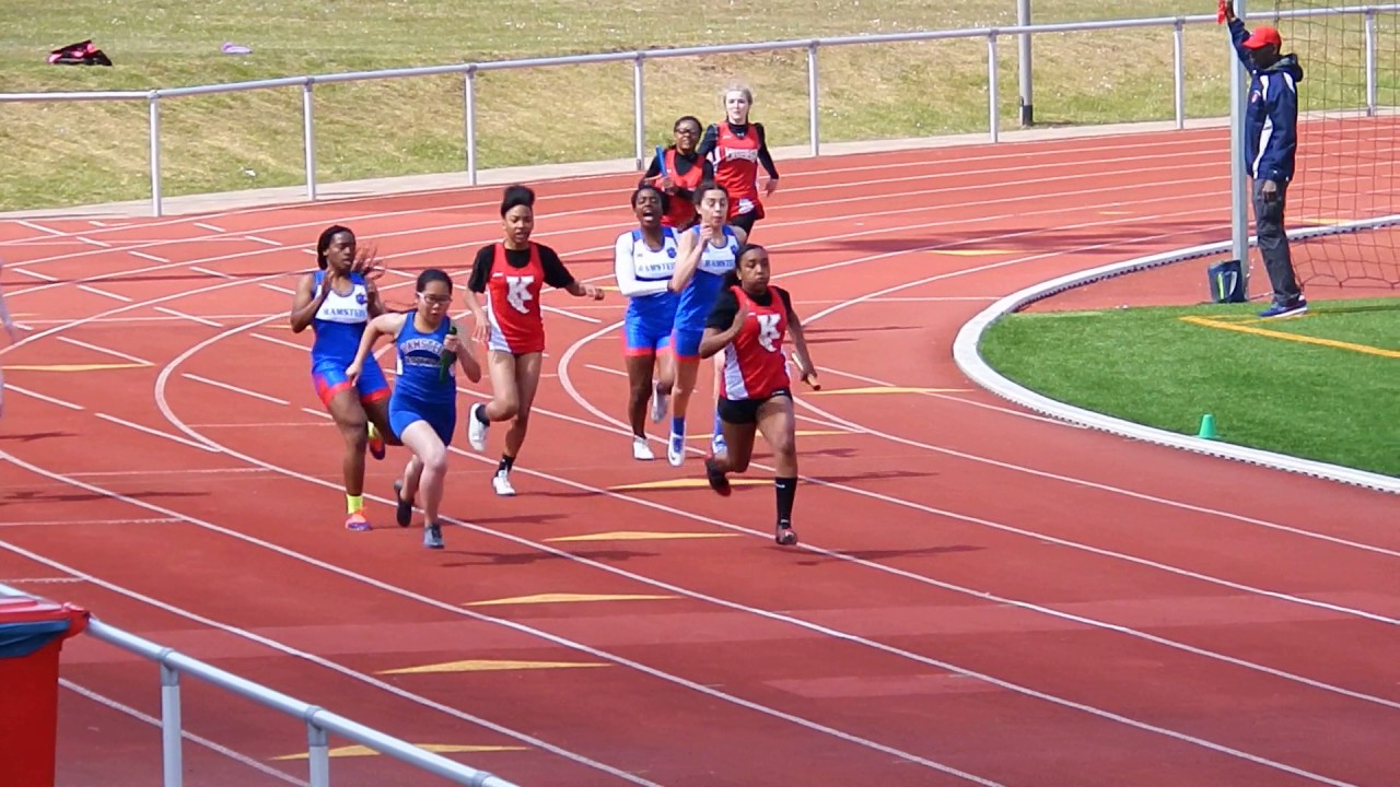2017 KHS Track & Field Women's 4X100 Relay - YouTube