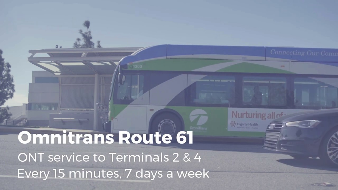 Ride Omnitrans to ONT Airport - YouTube