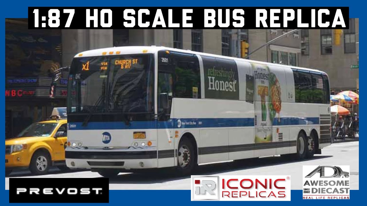 1/87 HO Scale Iconic Replicas Awesome Diecast New York City MTA Prevost ...