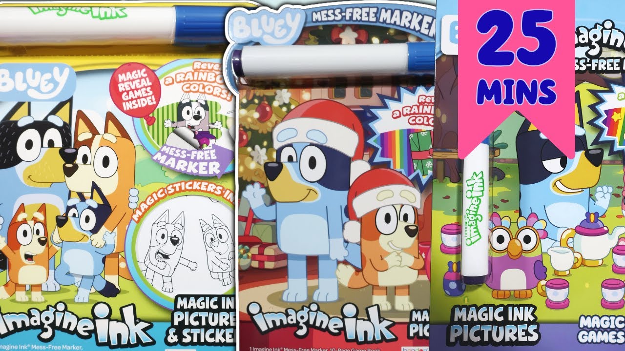 Bluey Imagine Ink Coloring & Activity Book Compilation - YouTube