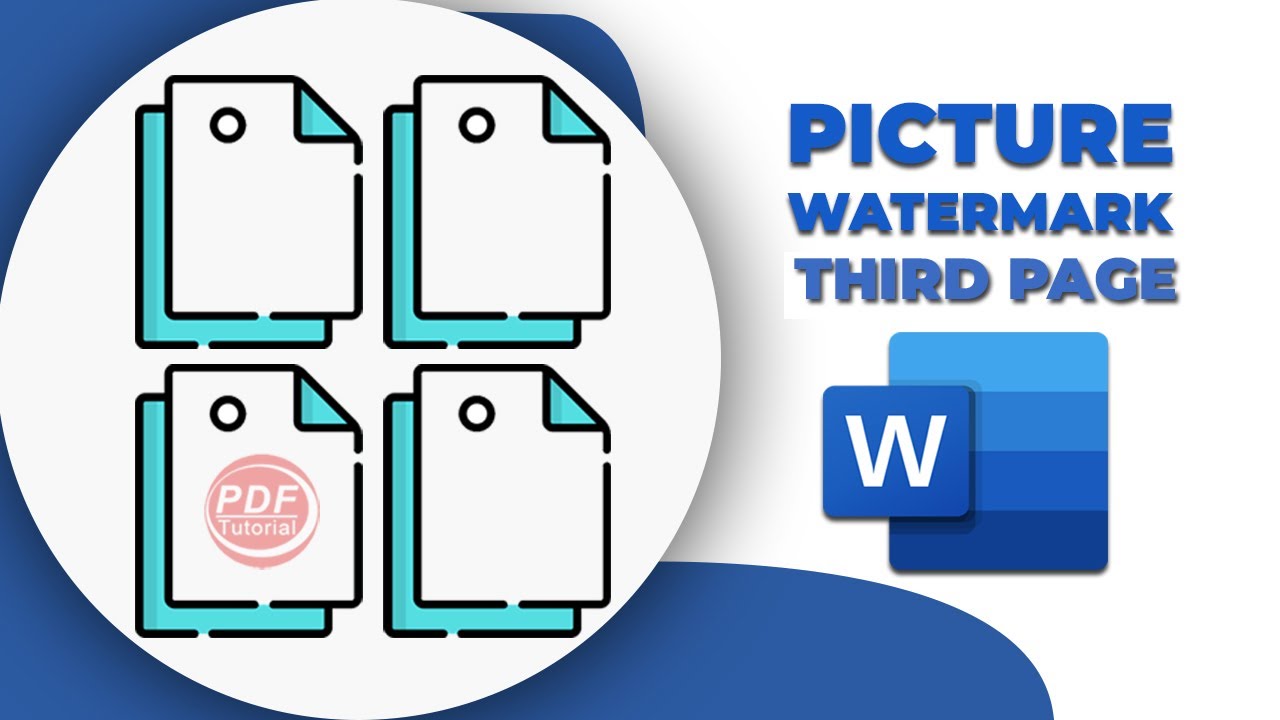 How to create image watermark only third page in Word - YouTube