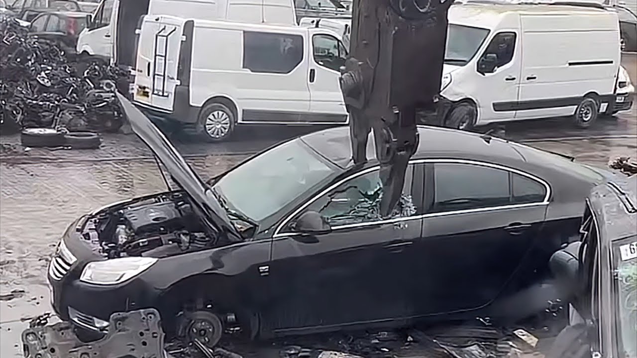 VRS Dismantling car incredible large scrapped car process - YouTube