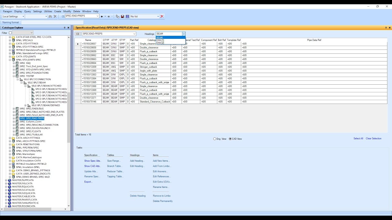 How to create a Structural Joints or Fittings Specification in PDMS/E3D ...