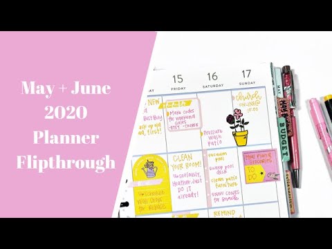 May + June Planner Flipthrough 2020 - YouTube