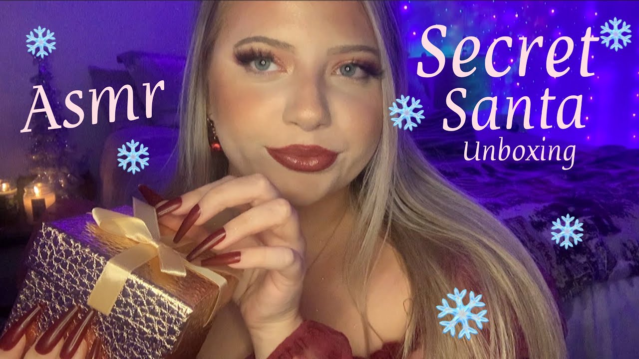 Asmr Secret Santa Gift Unboxing | Crinkles, Tapping, Scratching ️🎅🏼🎄 ...