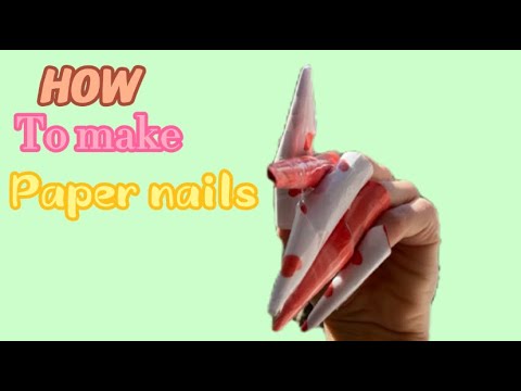 How to make paper nails 💅(turorial) - YouTube