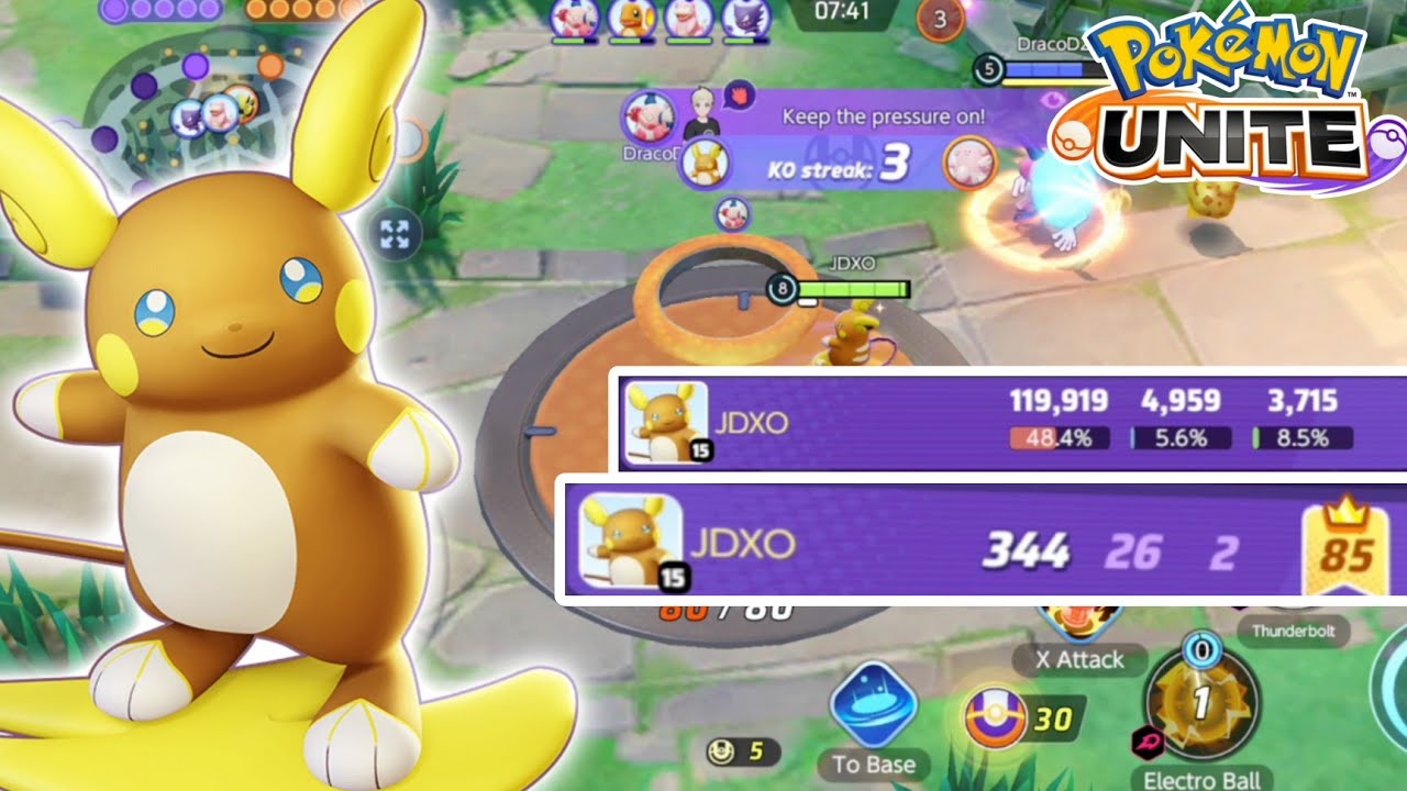 2nd Match 2nd Moveset With ALOLAN RAICHU ⚡ | Pokémon Unite PTS GAMEPLAY ...