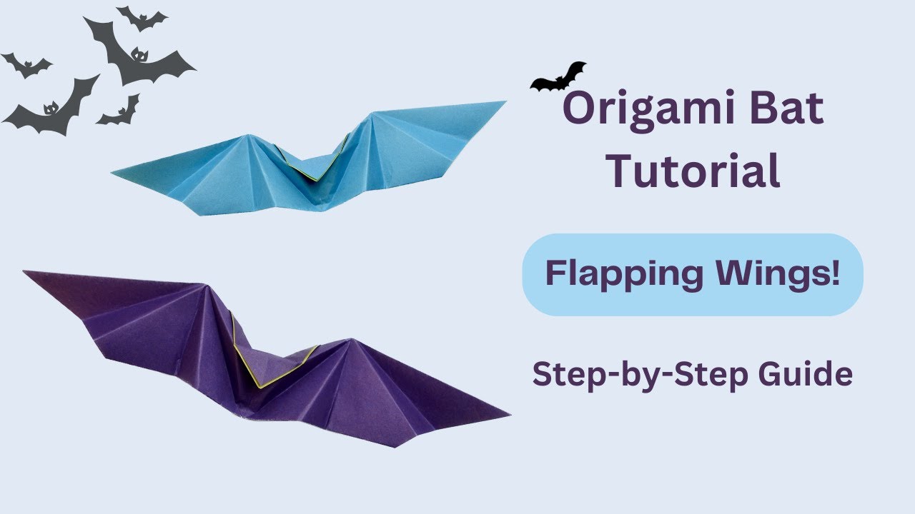 Easy DIY Tutorial | 🦇 Origami Bat with Flapping Wings - YouTube