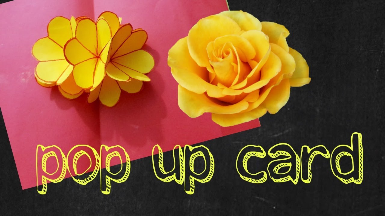 pop up card | easy | paper activity - YouTube