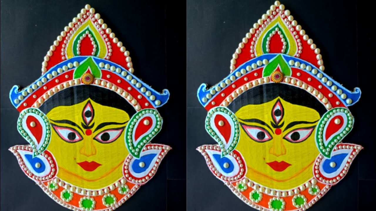 Durga Puja craft ideas ll Diy maa durga wall hanging ll Navratri ...