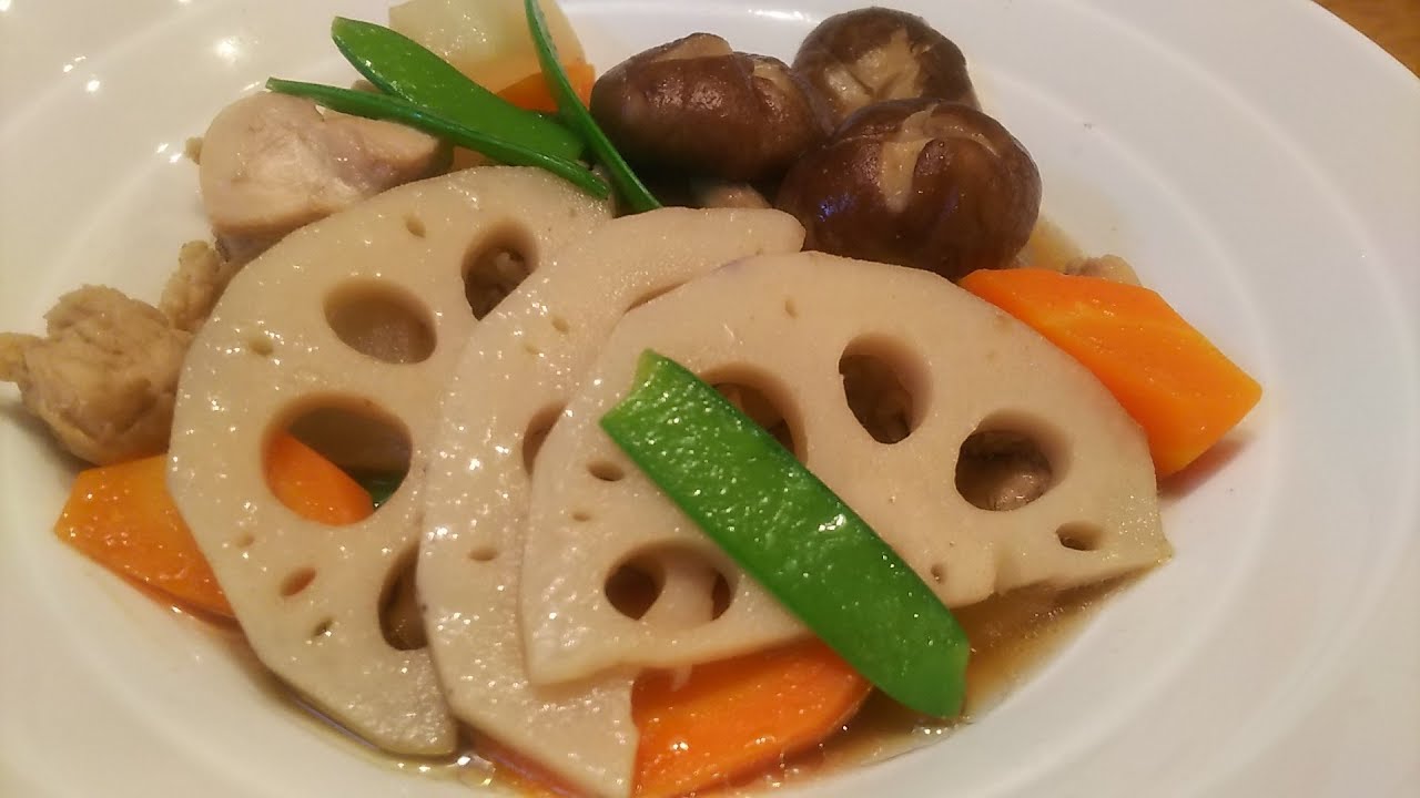 Nimono (Simmered dish) with Fresh Lotus Root, Food Japan - YouTube
