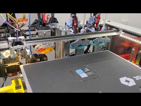 DIY E3D Tool Changer - Test print after upgrading with all 4 tools ...