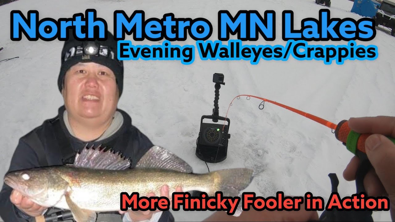 North Metro Minnesota Lakes | Evening Walleyes and Crappies Ice Fishing ...