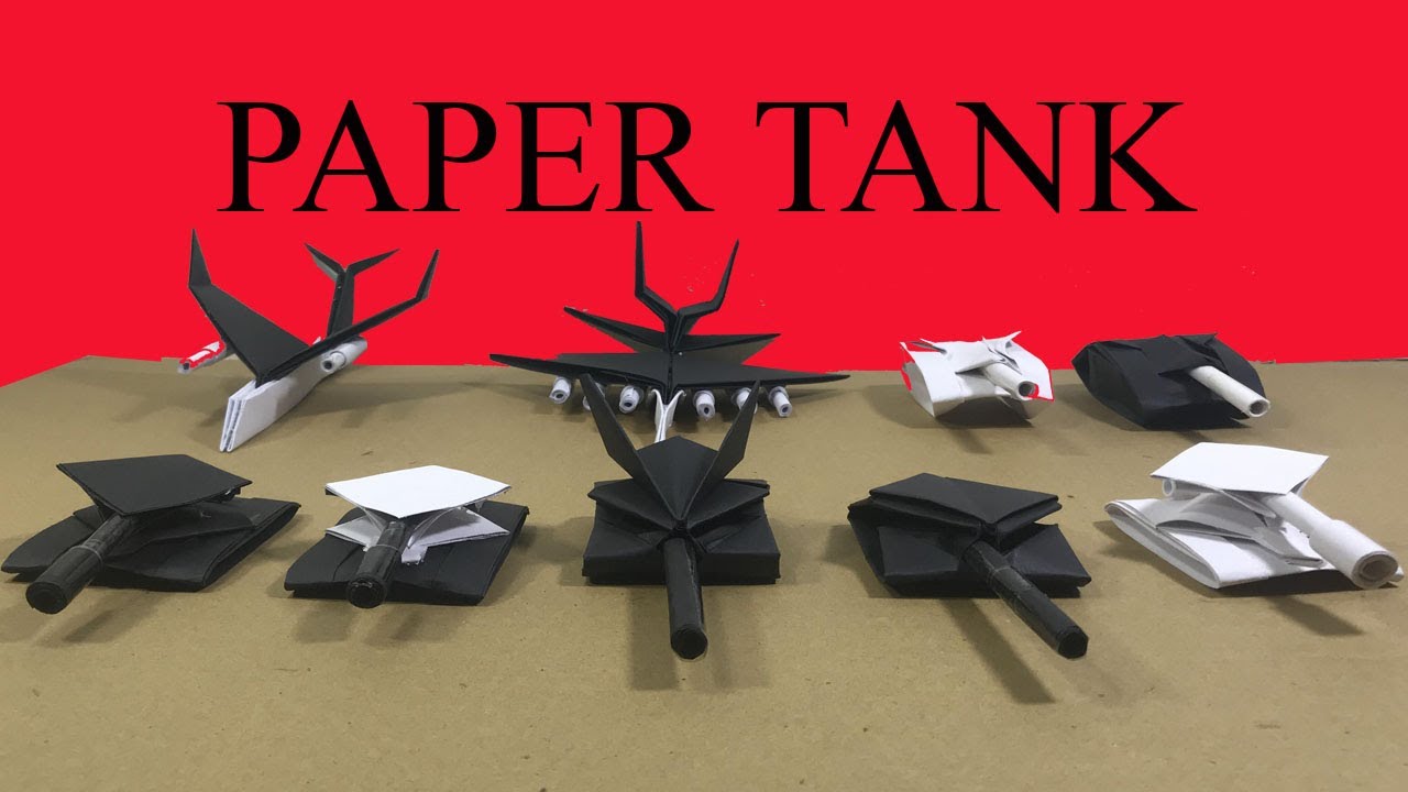 PAPER BLACK - PAPER TANK - How to Make a PAPER TANK - Easy Tutorials ...