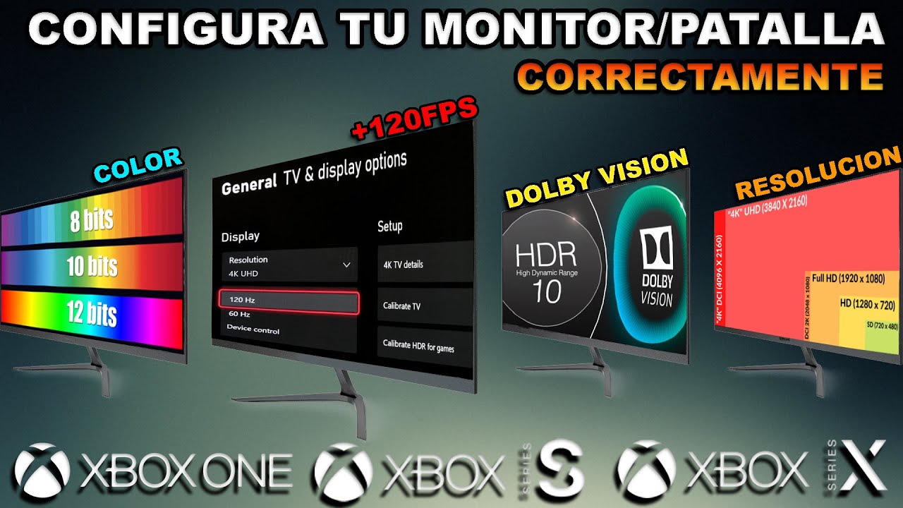 CONFIGURA TU MONITOR PARA XBOX ONE SERIES S | X CORRECTAMENTE - YouTube