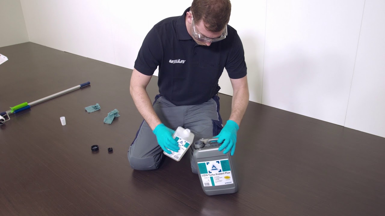 UZIN TURBO PROTECT PLUS - ochranný lak na elastické podlahoviny - YouTube