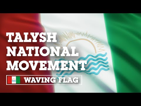Talysh National Movement Waving Flag  /  Талышское национальное движение. Развевающийся флаг