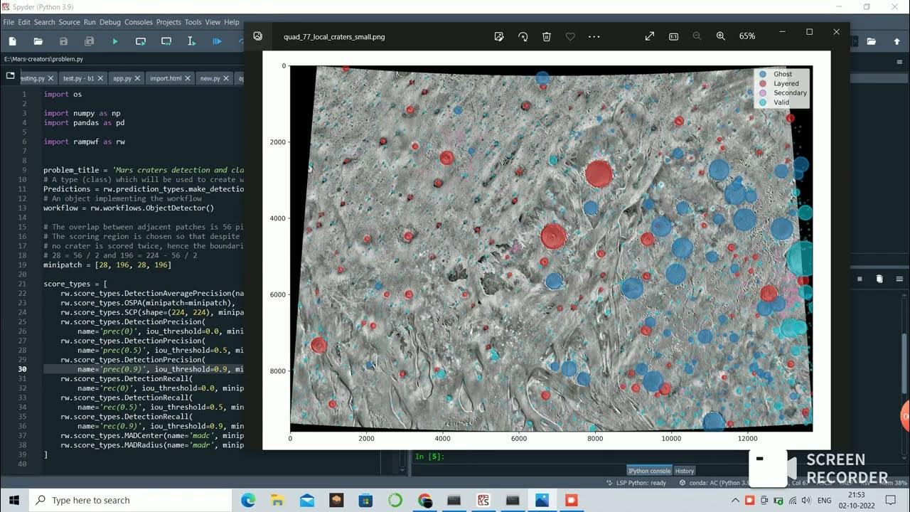 Mars-Craters detection - YouTube