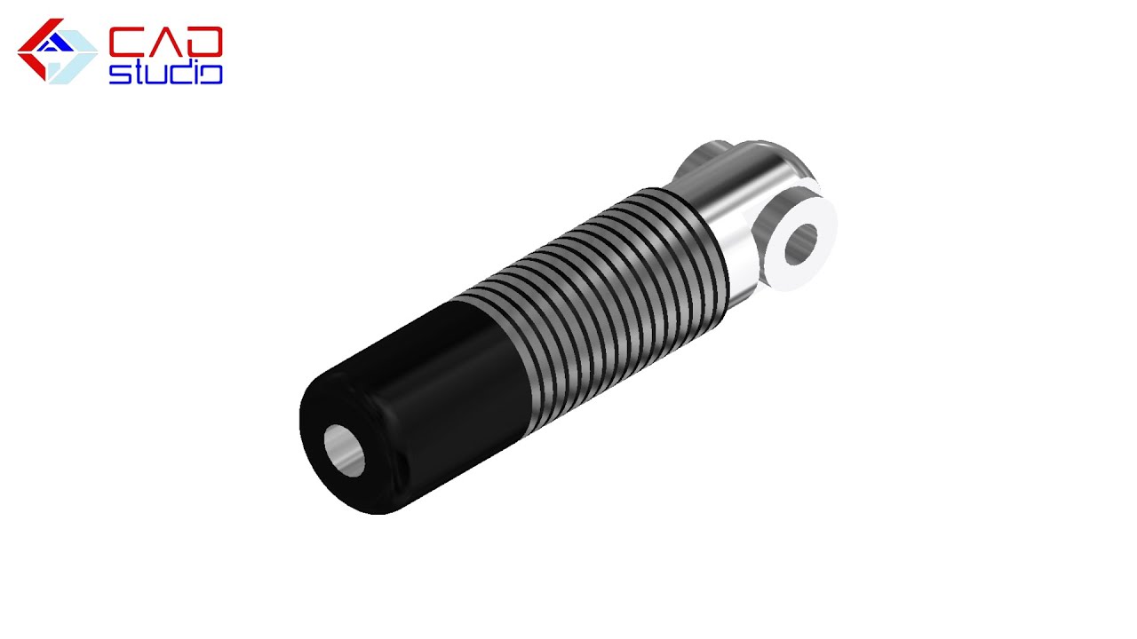 Shock Breaker Top Rod Modelling by Autodesk Inventor - YouTube