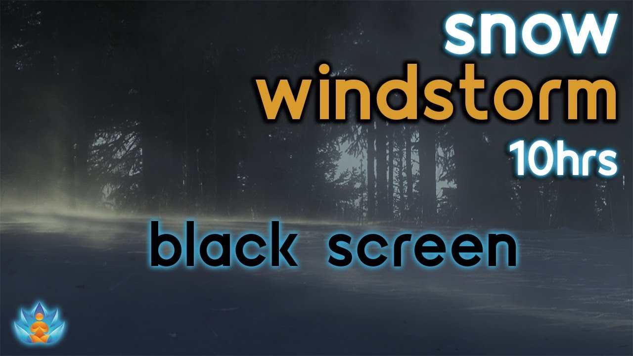 [Black Screen] Winter Windstorm | Snowstorm and Wind Sounds for ...