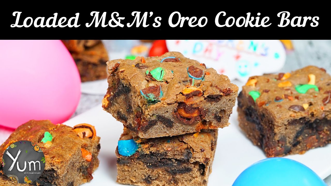 Loaded M&M’s Oreo Cookie Bars - YouTube