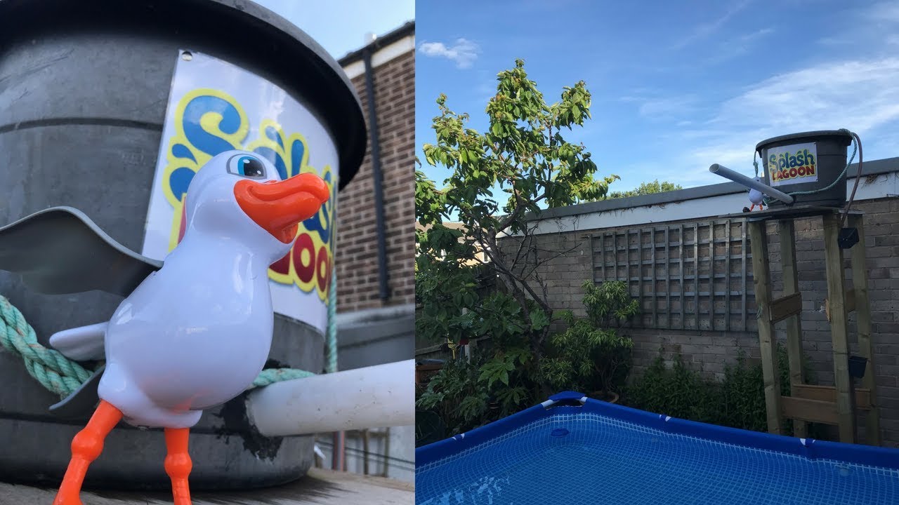 Homemade splash lagoon pool! - YouTube