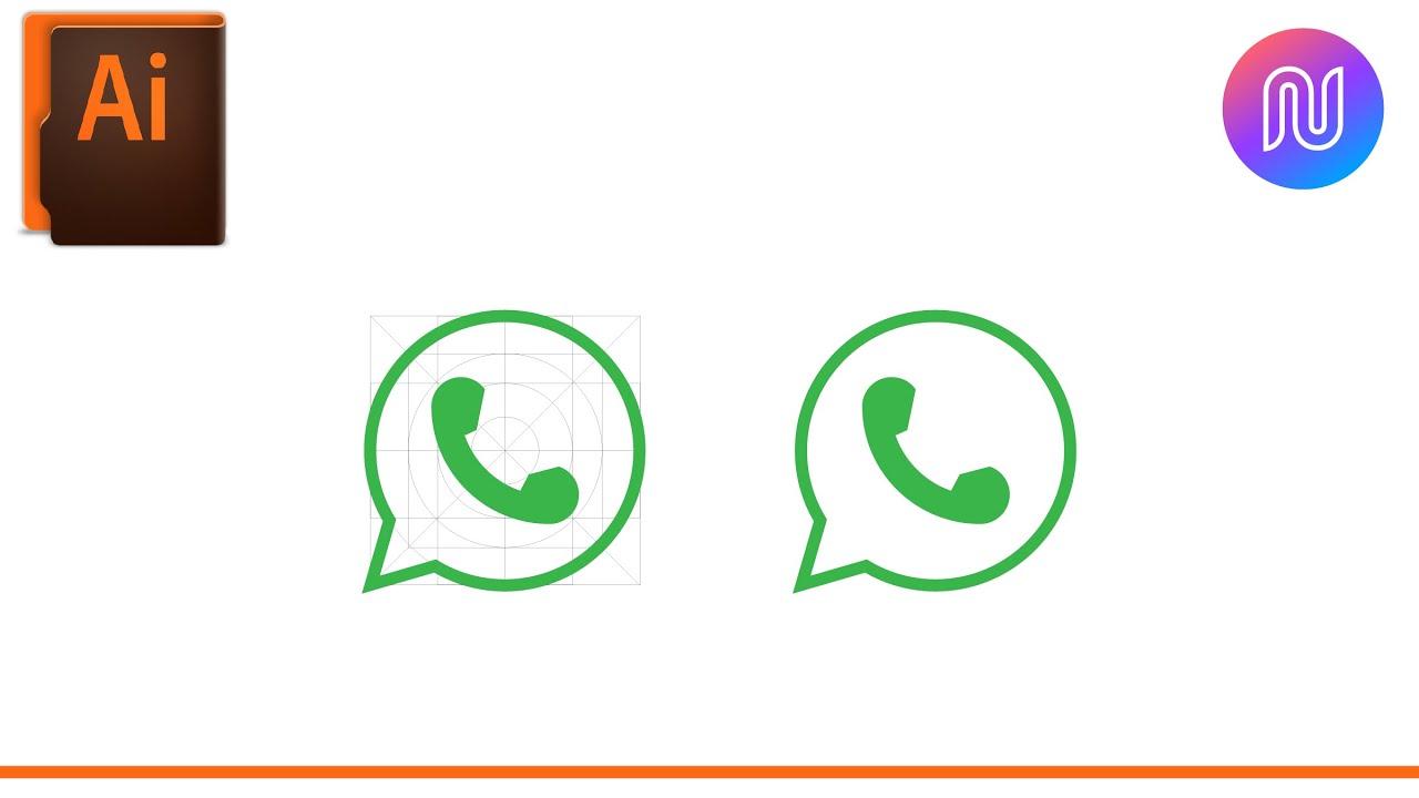 How to Draw WhatsApp Icon Using Grid - Adobe Illustrator || Noor360 ...