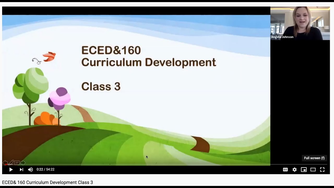 ECED& 160 Curriculum Development Class 3 - YouTube