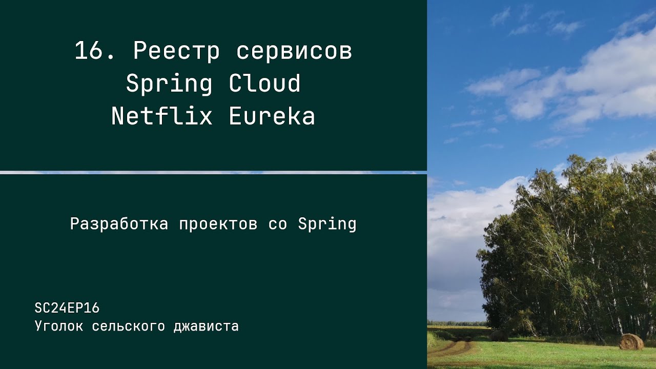 SC24EP16 Реестр сервисов Spring Cloud Netflix Eureka - Разработка ...