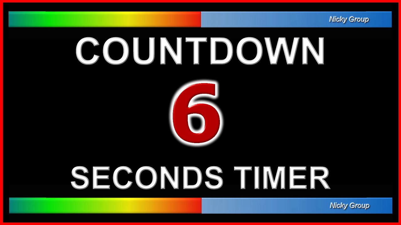 ⏰ 6 Seconds Timer - Countdown Full HD 1080p - Background Relaxing Music ...
