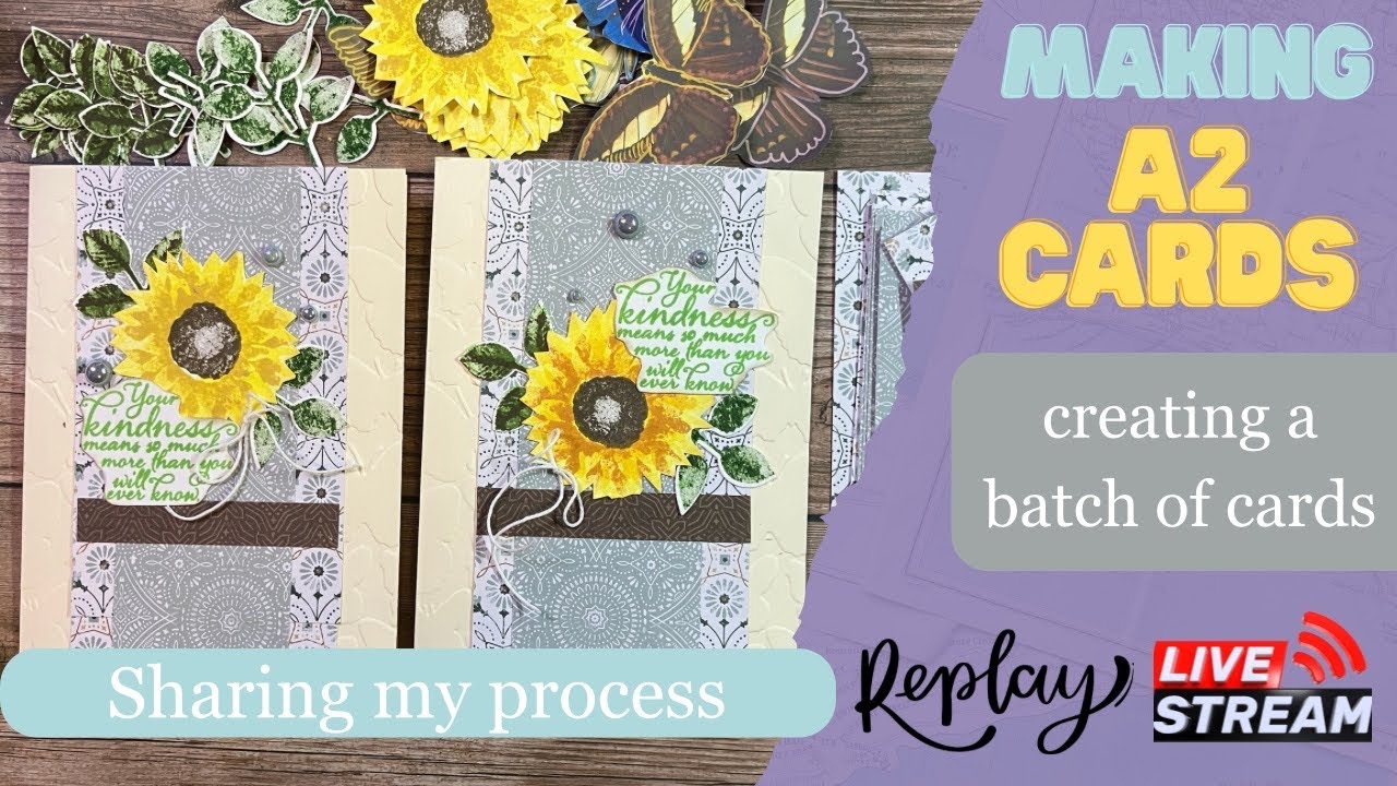 Making a batch of A2 cards with simple and easy measurements - YouTube