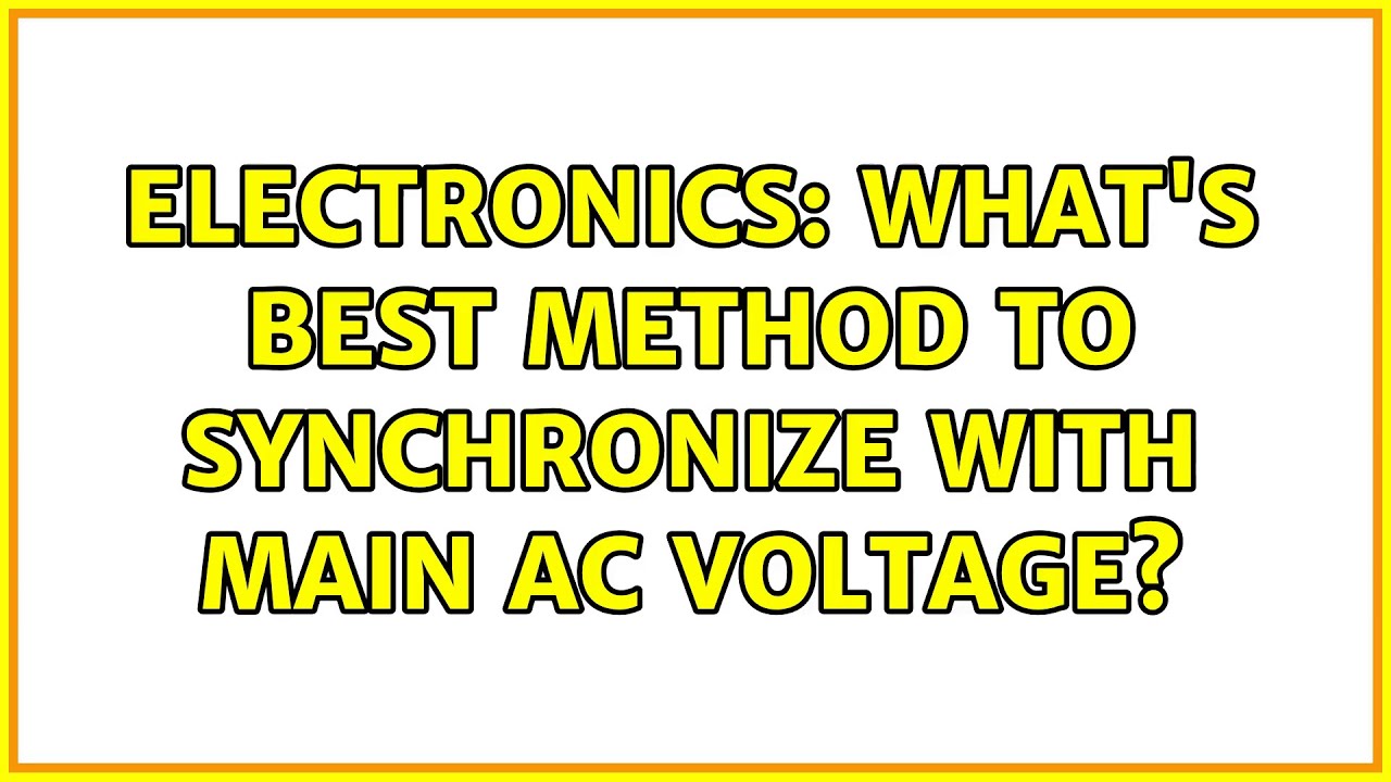 Electronics: What's best method to synchronize with main AC voltage ...