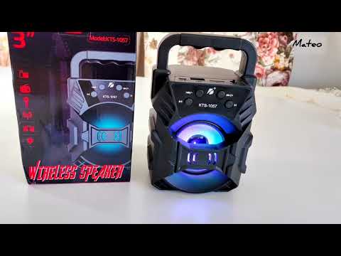 MATEO 1057 Işıklı Bluetooth Hoparlör Ses Bombası Yüksek Ses Fm Radıo Yeni 2022 KTS1057 #mateospeaker