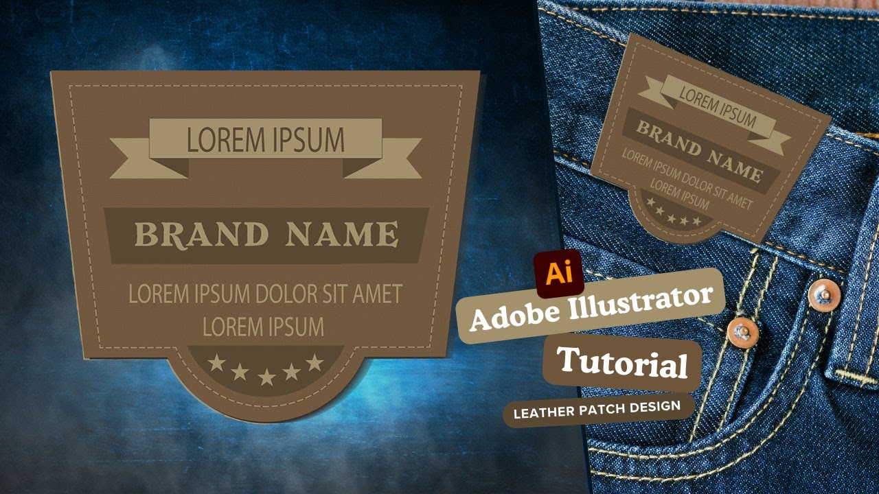 Leather Patch Design in Adobe Illustrator | A Step-by-Step Tutorial ...
