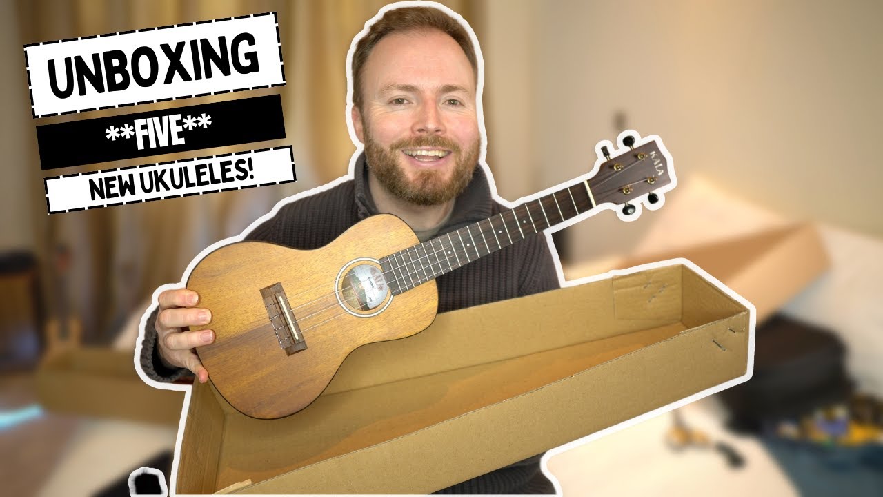 UNBOXING FIVE NEW UKULELES! (Soprano, Concert and Baritone ukulele ...