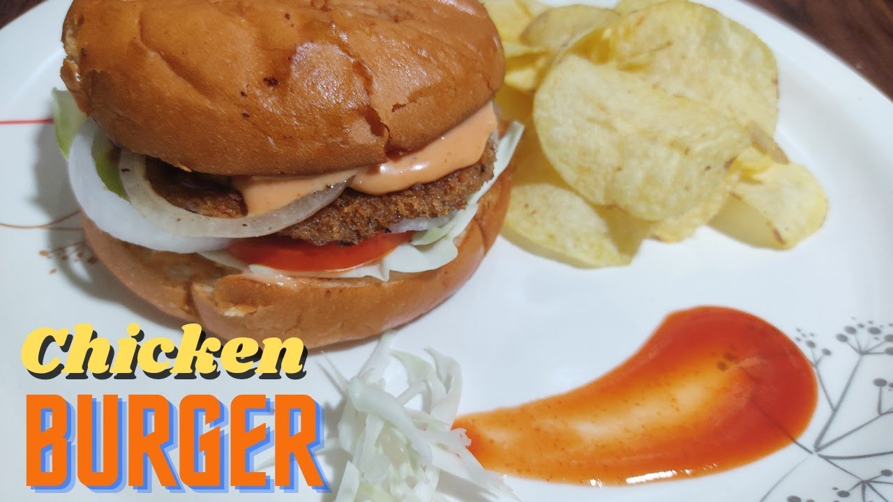 Chicken Burger | How to make Chicken Burger at Home | Bakery Style ...