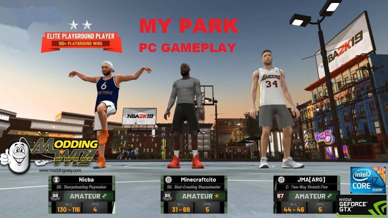 NBA 2k19 // MyPark Gameplay // How Works On Pc - YouTube